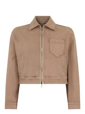 PESERICO Peserico Cropped Zip-Up Long Sleeved Jacket