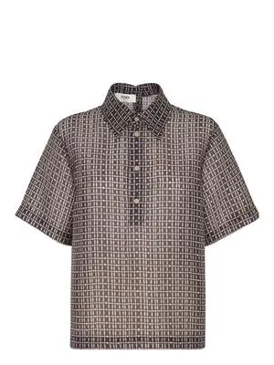 Fendi Short Sleeve Polo Shirt - Brown