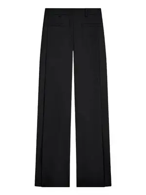 COURREGES Heritage Pleated Wide Leg Trousers - Black