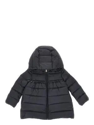 Moncler Long Hooded Down Coat - Midnight Blue