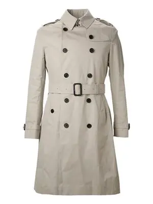 Burberry Long Sleeved Trench Coat - Nude