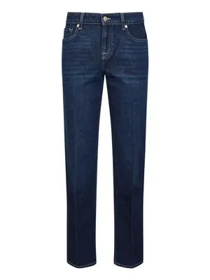 7 For All Mankind Straight-leg Jeans - Black