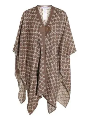 Max Mara All-over Patterned Cape - Brown