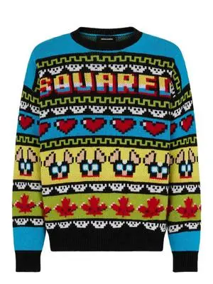 Dsquared2 Jacquard Crewneck Knitted Jumper - Multicolor