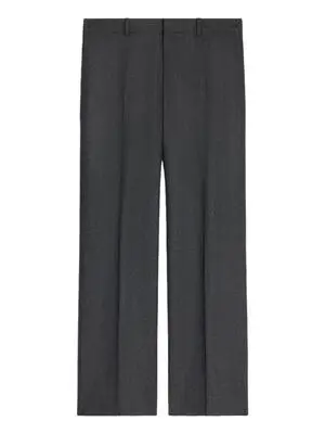 Celine Striped Wool Flannel Trousers - Grey