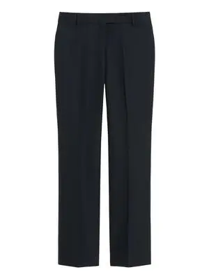 Max Mara Slim Fit Tailored Trousers - Navy Blue