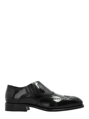 Alexander McQueen Brogue Style Slip-on Loafers - Black