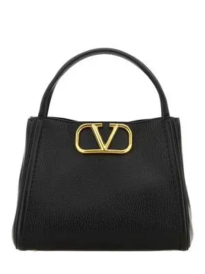 Valentino Garavani Alltime Vlogo Signature Medium Tote Bag - Black