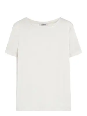 Max Mara Viscose Satin T-shirt - Beige