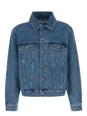 Loewe Loewe Anagram Buttoned Jacket Blue