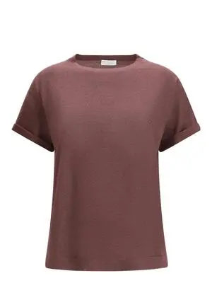 Brunello Cucinelli Crew Neck T-shirt - Red