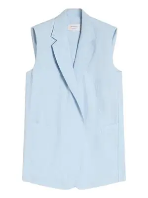 Max Mara Spxmaggio Oversized Gilet - Light Blue