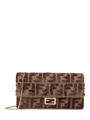 Fendi Baguette Ff Chained Compact Wallet - Brown