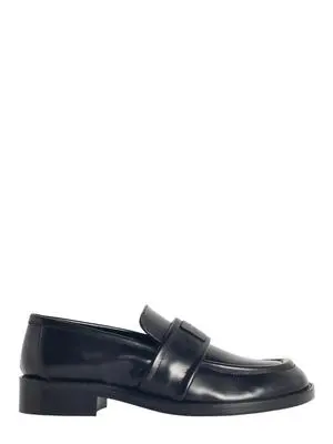 Acne Studios Round-toe Loafers With Embossed Logo Detail - Black