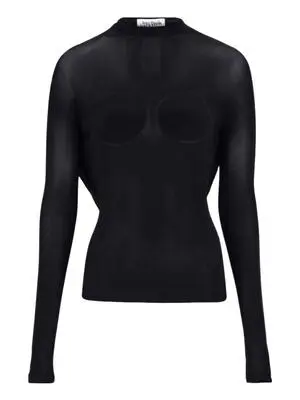 JEAN PAUL GAULTIER Covered Cup Ruched Top - Black