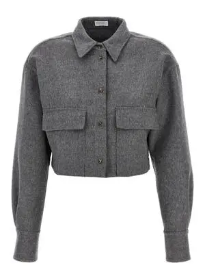 BRUNELLO CUCINELLI Brunello Cucinelli Long Sleeve Cropped Shirt