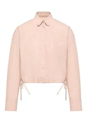 MONCLER Moncler Cropped Poplin Shirt With Drawstring Hem