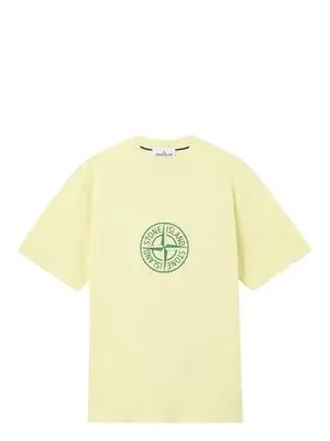 Stone Island Compass Printed Regular-fit T-shirt - Lemon