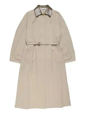 Acne Studios Belted Leather-collar Coat - No