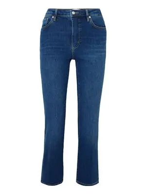 FRAME High-rise Skinny-leg Cropped Jeans - Blue