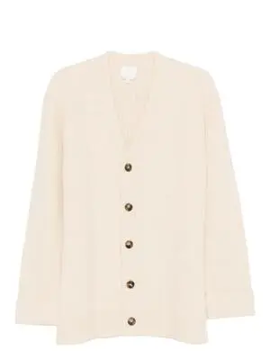 A.p.c. Buttoned V-neck Cardigan - Ecru