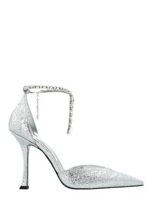 JIMMY CHOO Stwvie Pointed-toe Stiletto Pumps - Silve