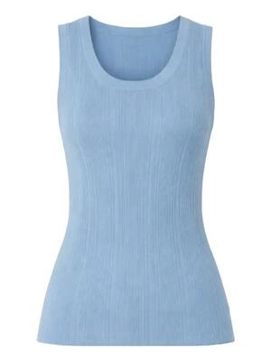 Max Mara Weekend Max Mara Ribbed Knit Tank Top Blue