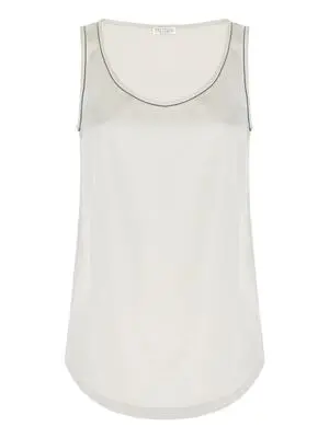 Brunello Cucinelli Brunello Cucinelli Embellished Satin Top No