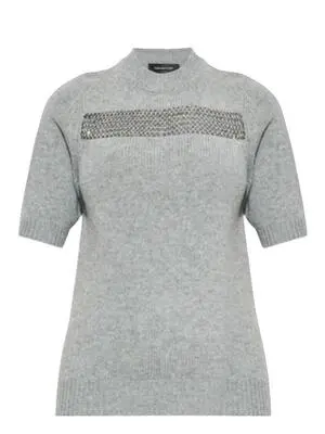FABIANA FILIPPI Fabiana Filippi Short Sleeve Turtleneck Sweater With Sequins