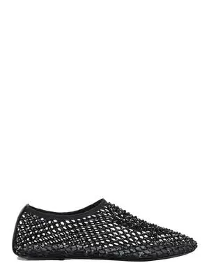 STRATEGIA Dolly Embellished Ballerinas - Black