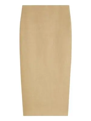 Max Mara Veranda Back Slit Skirt Camel