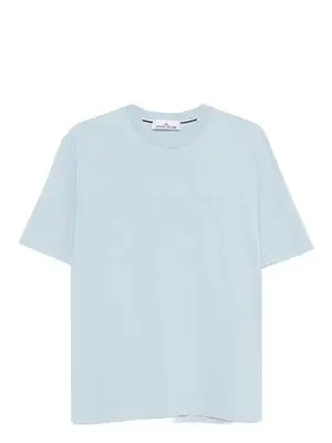 Stone Island Camo Compass Printed Crewneck T-shirt - Blue