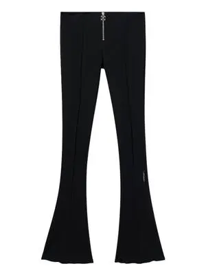 Off-White Slim Fit Flared Jersey Pants - Black