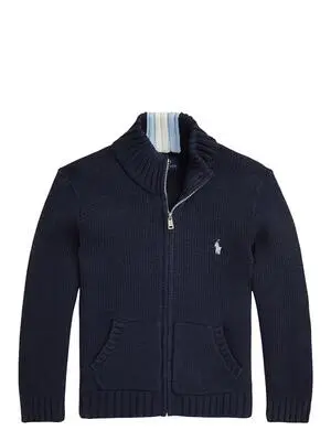 POLO RALPH LAUREN Polo Ralph Lauren Zip-Up Cardigan With Ribbed Edges