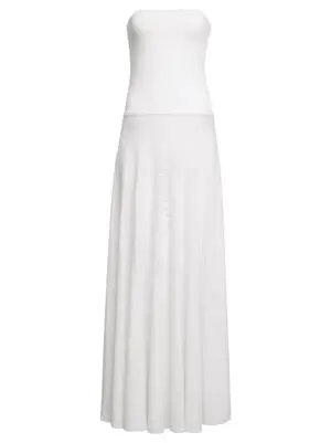 Alaïa Fluid Bustier Maxi Dress - White