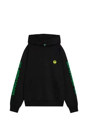 BARROW Iconic Hoodie With Ribbed Trim - Black