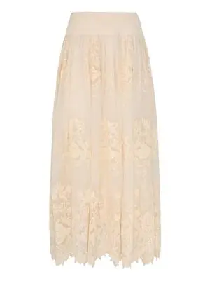 Zimmermann Luna Lace Maxi Skirt - Cream