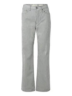 NILI LOTAN Mitchell Striped Jeans - Gray