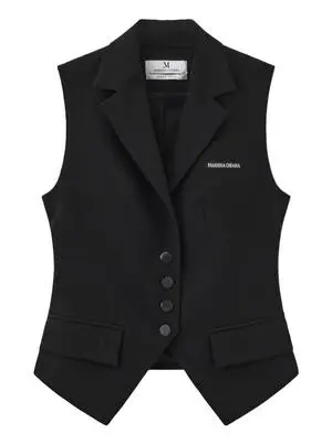 Marissa Chiara Single-breasted Vest - Black