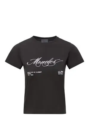 Moncler Script Logo Crewneck T-shirt - Black