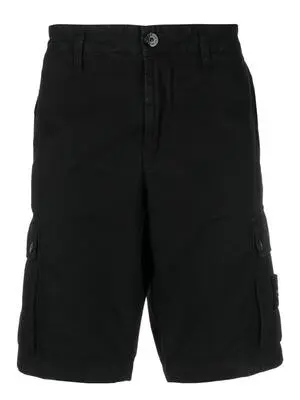Stone Island Compass Patch Bermuda Shorts - Black