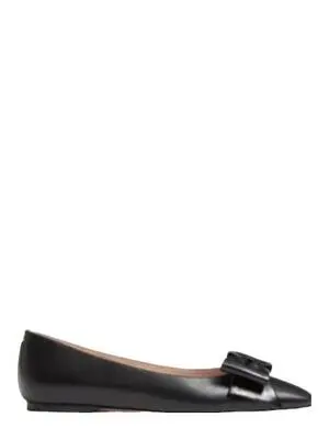 Valentino Garavani Bow Detail Round Toe Ballet Flats - Black
