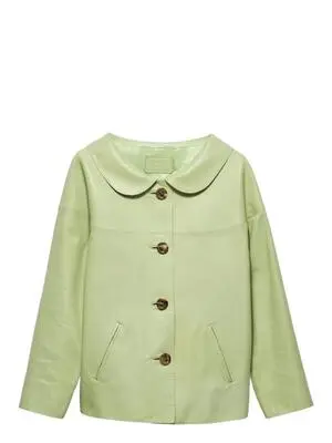 Prada Prada Nappa Leather Jacket Green
