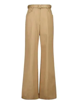 Gabriela Hearst Belted Wide-leg Trousers - Camel