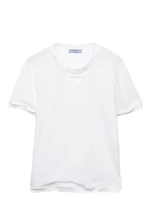 Prada Short Sleeve Crewneck T-shirt - White