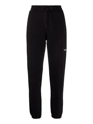 MSGM Logo Printed Drawstring Joggers - Black