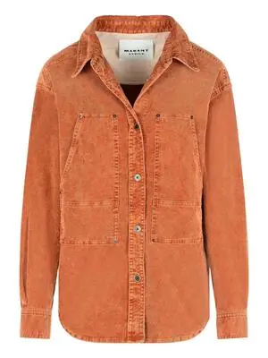 Isabel Marant Étoile Oriana Corduroy Shirt Jacket - Orange