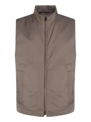 Herno Zip-up Sleeveless Gilet - Gray