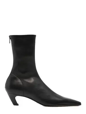 Khaite Pointed-toe Ankle Boots - Black