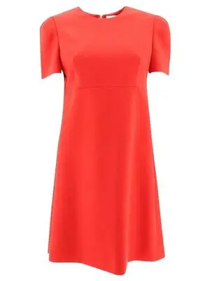 Alexander McQueen A-line Mini Dress With Pleated Details - Red